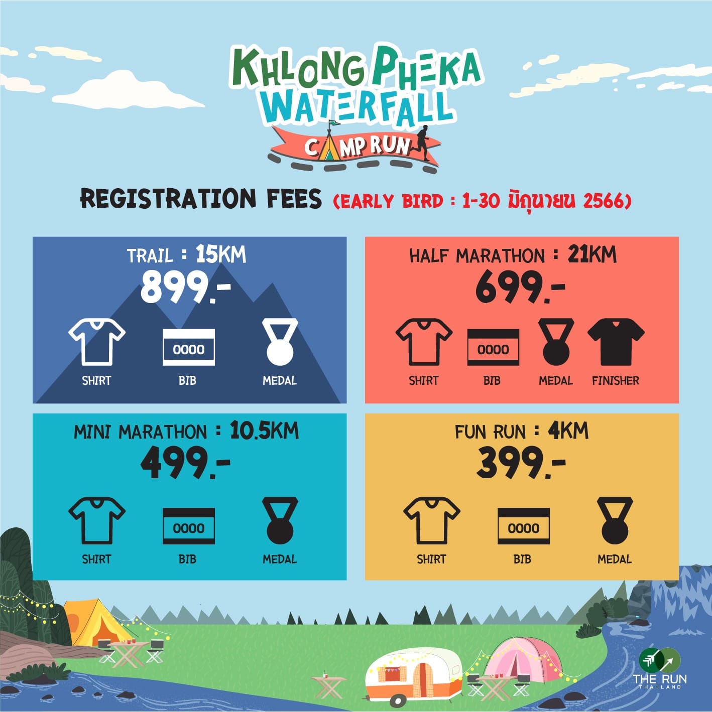 Khlong Pheka Waterfall Camp Run - บริษัท เดอะ รัน (ไทยแลนด์) จำกัด